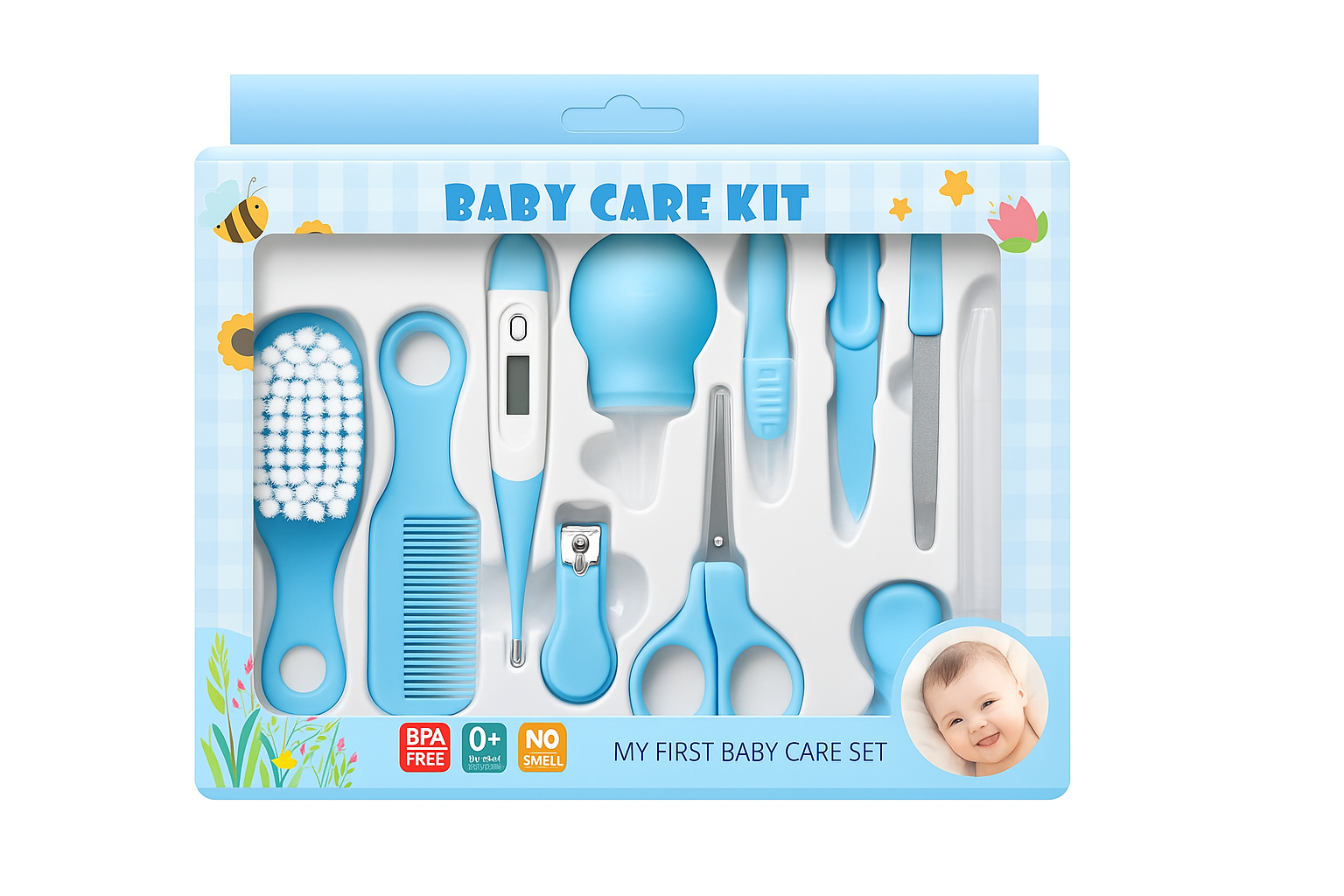 Baby daily Care Kit Nursing Set 10 In 1 Newborn Infant Care Set-Blue ...