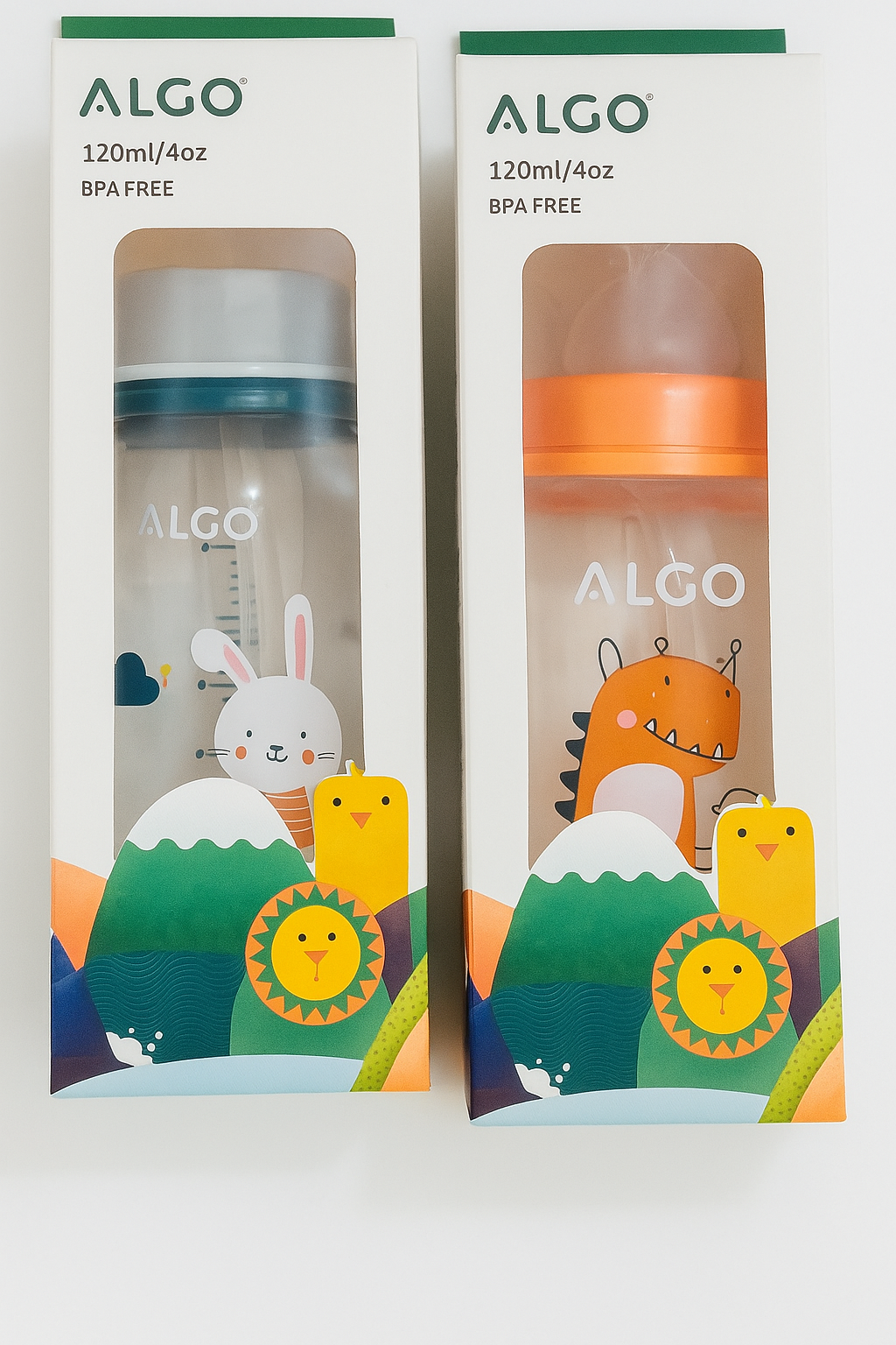 ALGO logo cute feeder bottle 120 ml BPA free use for baby |1 pcs – Jadumoni